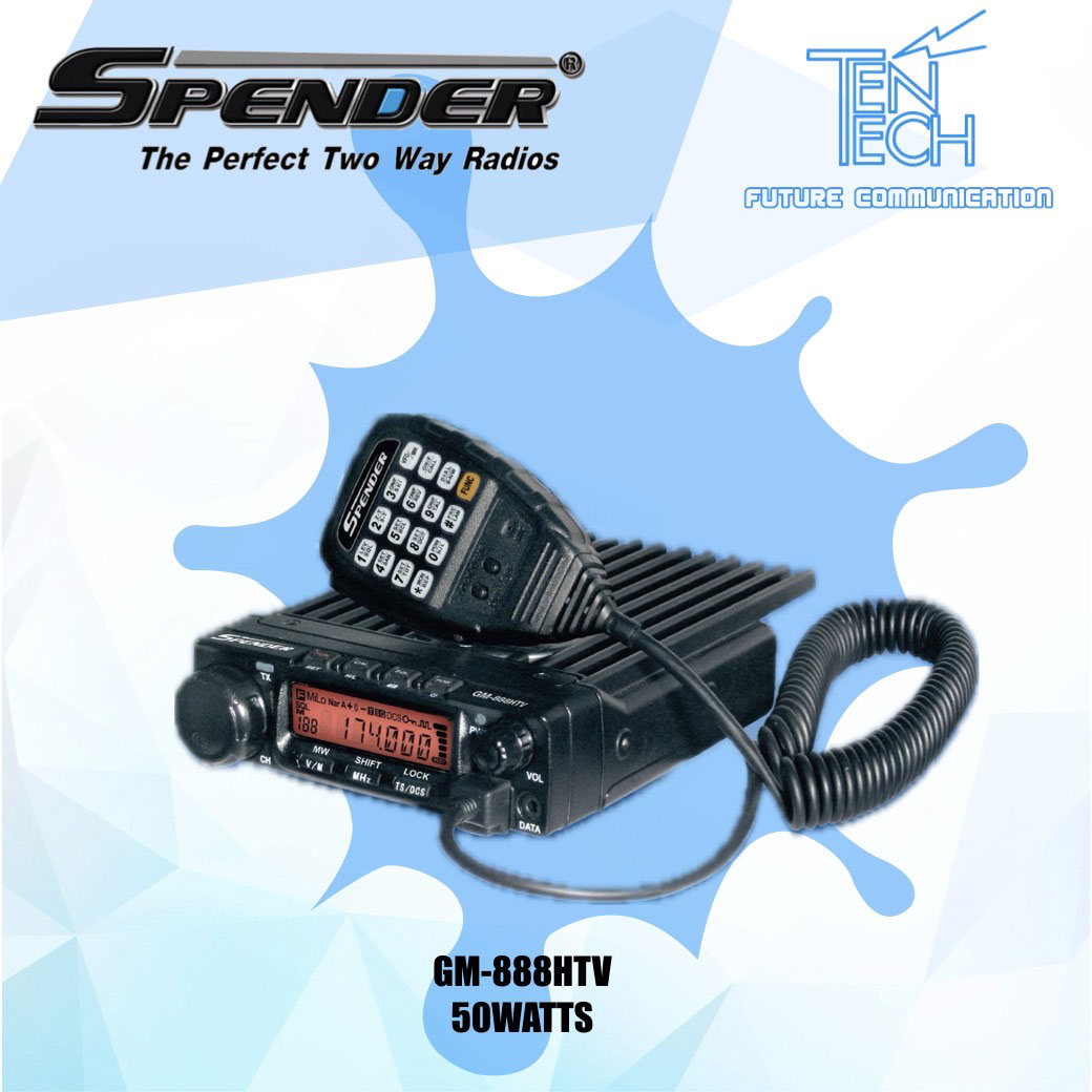 วิทยุสื่อสาร SPENDER รุ่น GM-888 HTV 50 WATTS | วิทยุสื่อสาร บริษัท เท็นเท็ค คอมมูนิเคชั่น จำกัด